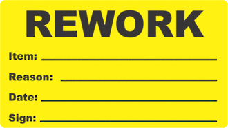 QC Rework x250 labels - Quality Control Labels - Handling Labels ...